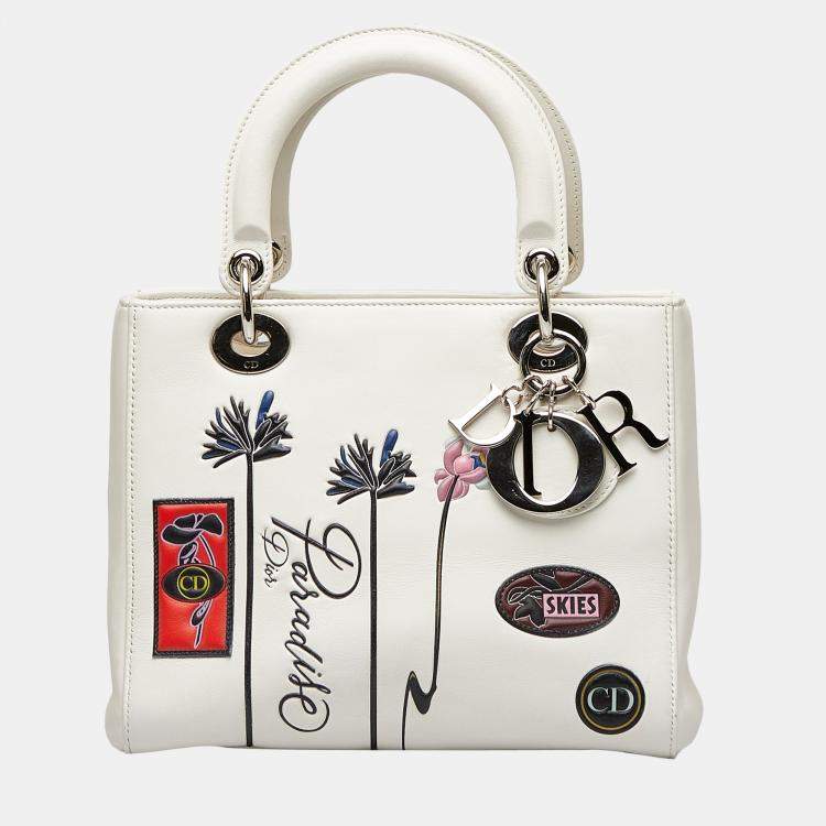 Dior White Medium Lady Dior Paradise Dior | The Luxury Closet