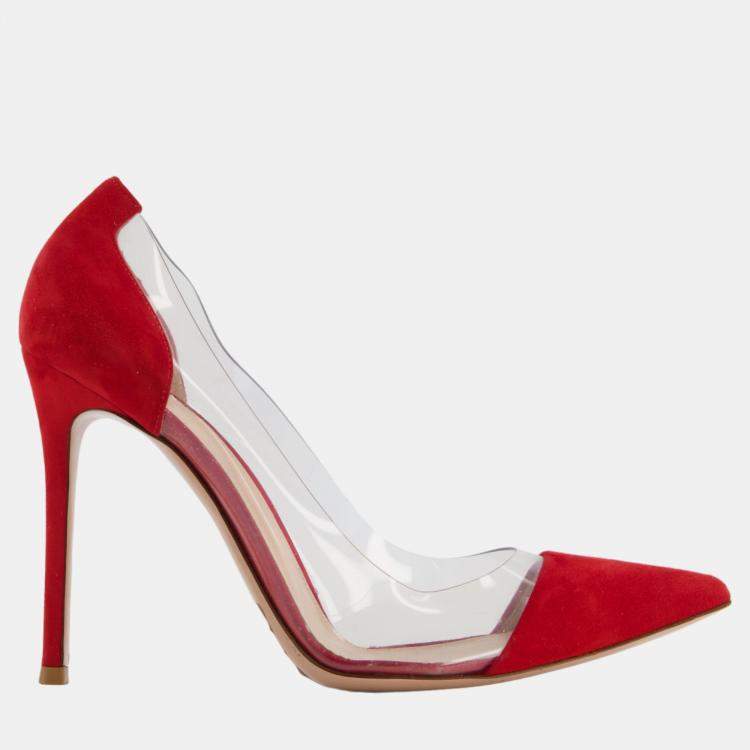 Gianvito Rossi Red Suede and PVC Pointed High Heel Size EU 40 Gianvito ...