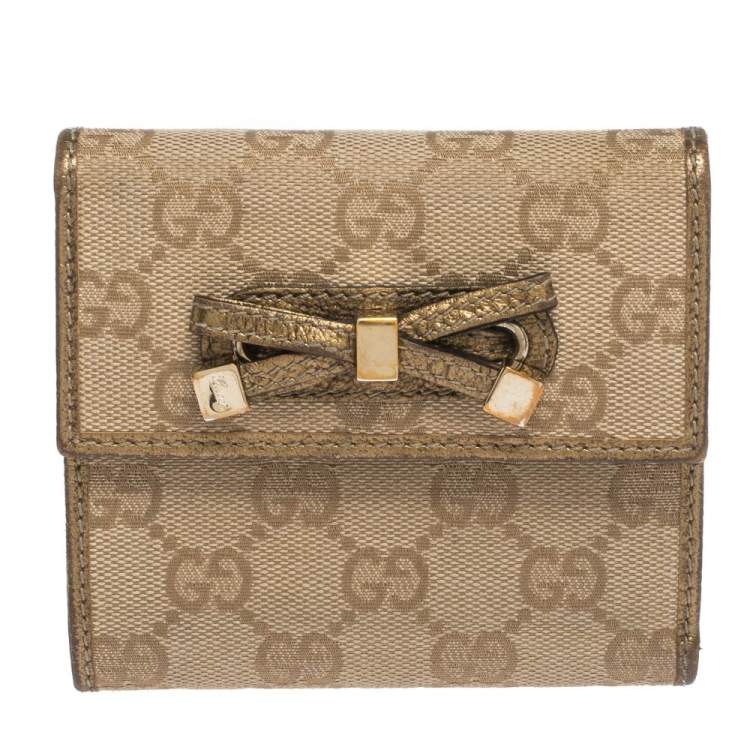 Gucci Beige GG Canvas and Leather Princy Compact Wallet Gucci | The ...