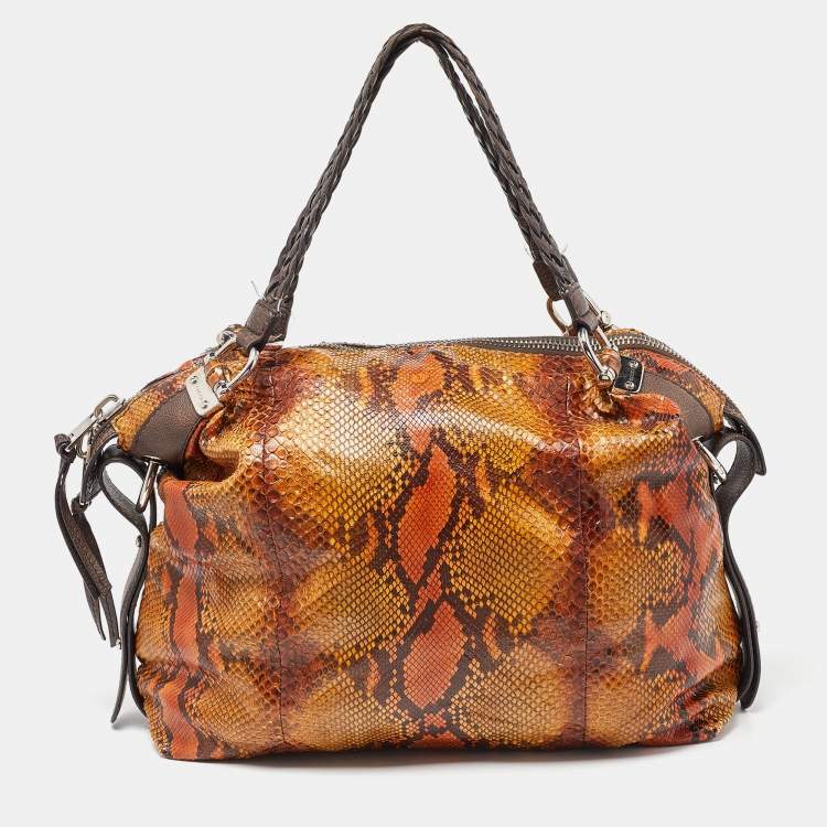 Gucci Multicolor Python and Leather Bamboo Bar Shoulder Bag Gucci | The ...