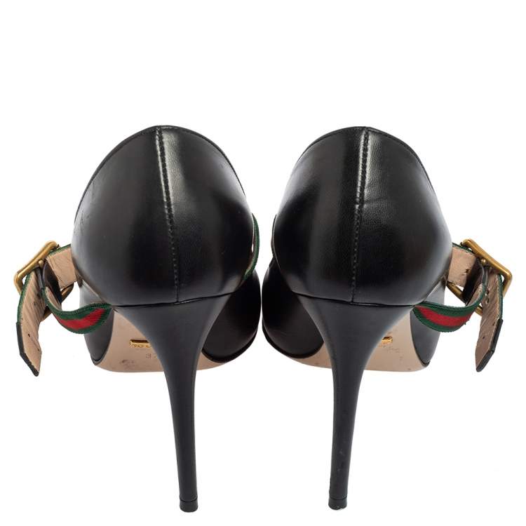 Gucci Black Leather Sylvie Mary Jane Pumps Size 37 Gucci | The Luxury ...