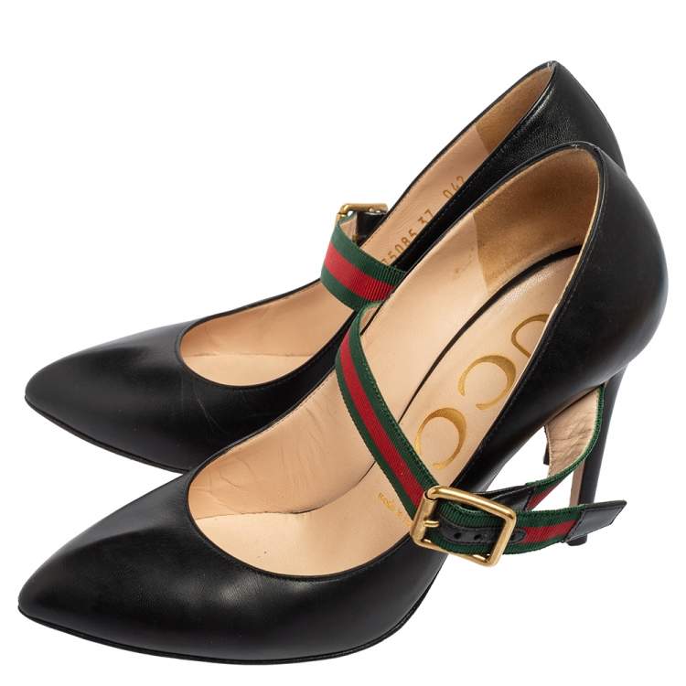 Gucci Black Leather Sylvie Mary Jane Pumps Size 37 Gucci | The Luxury ...
