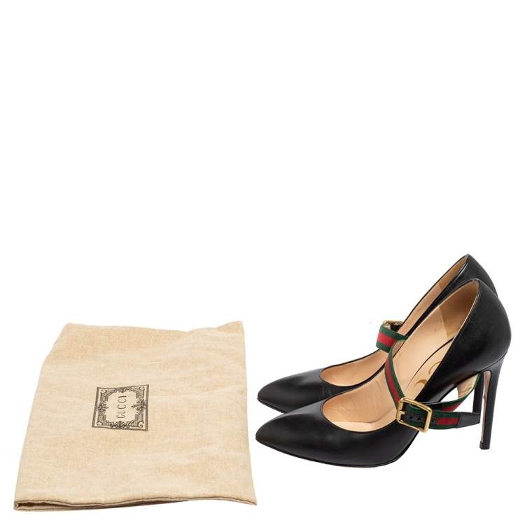 Gucci Black Leather Sylvie Mary Jane Pumps Size 37 Gucci | The Luxury ...