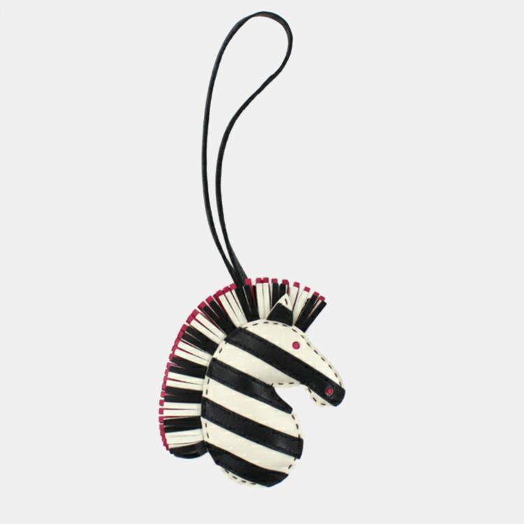 Hermes Jeezy Savannah Bag Charm Black Cleat Zebra Birkin Kelly Picotin ...