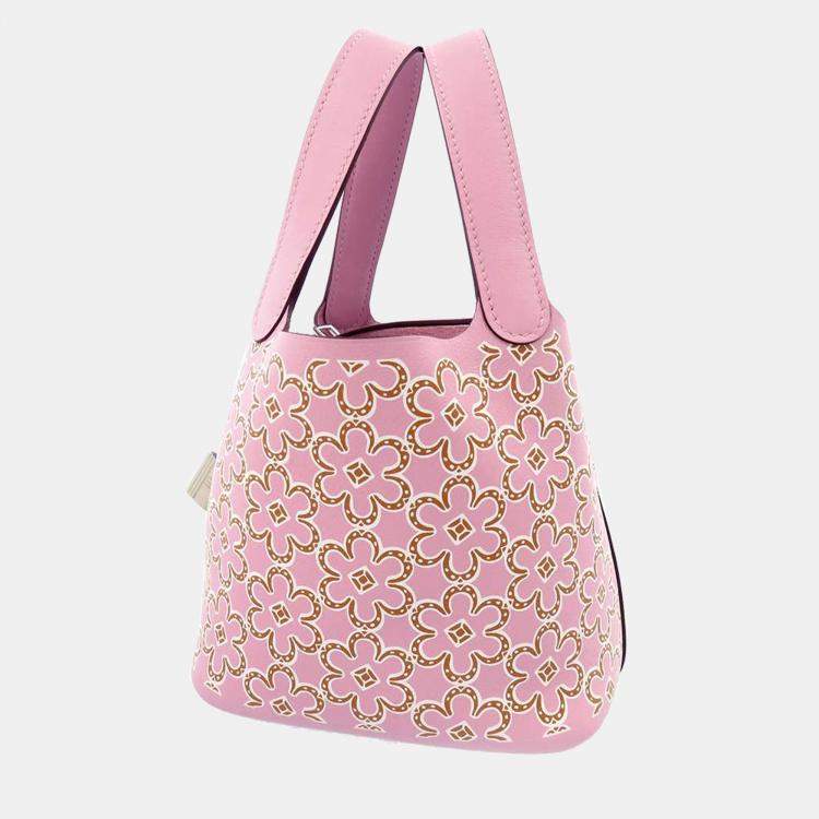 Hermes Pink Swift Leather Micro Picotin Lock Lucky Daisy Tote Bag ...