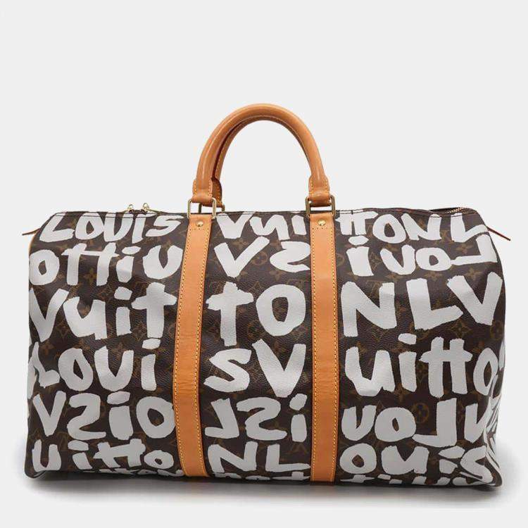 Louis Vuitton Monogram Graffiti Keepall 50 Duffel Bag Louis Vuitton ...