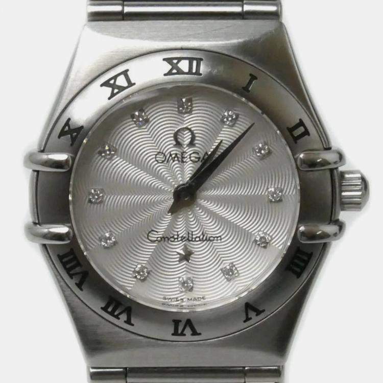 Omega Silver Stainless Steel Constellation 1562.36 Quartz Women's ...