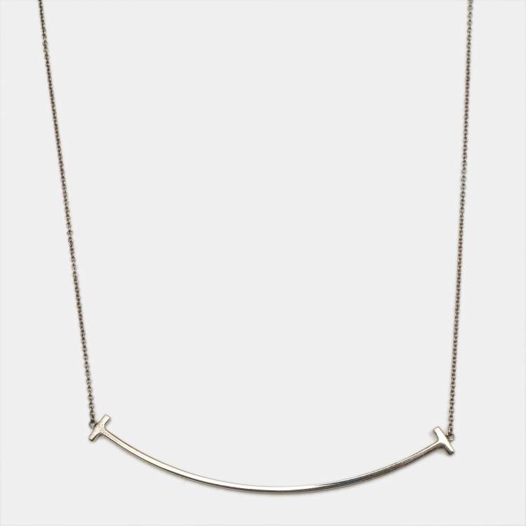 Tiffany Co. T Smile Sterling Silver Large Necklace Tiffany Co. TLC