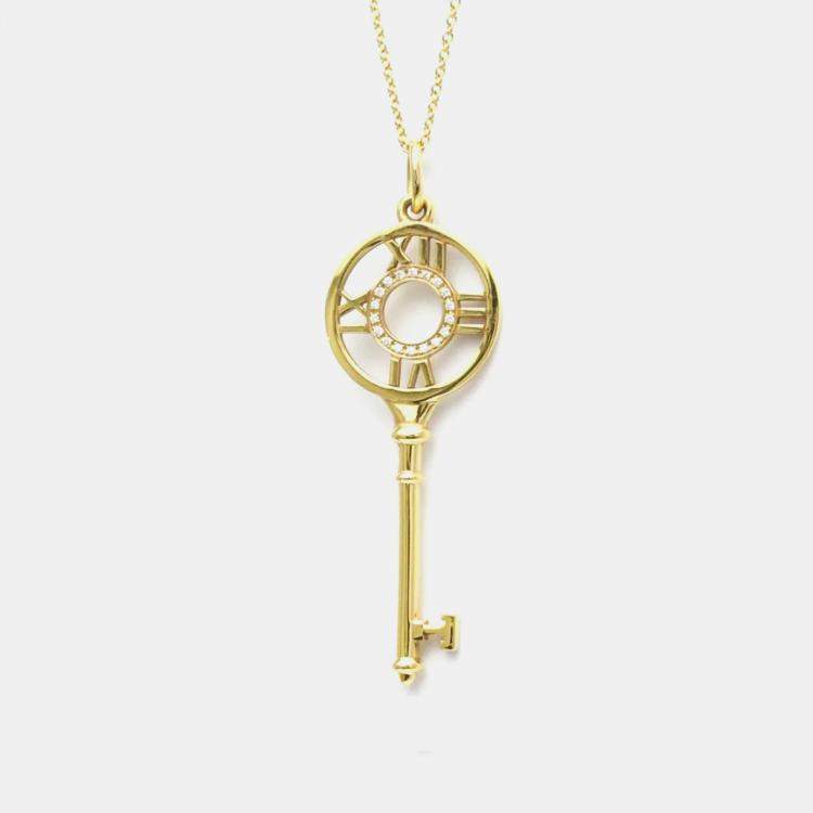 Tiffany & Co. 18K Yellow Gold Diamond Atlas Diamond Necklace Tiffany ...