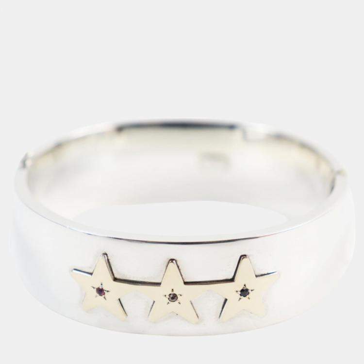 Tiffany & Co. Silver Ruby, Diamond, Sapphire Vintage 3 Star Bangle ...