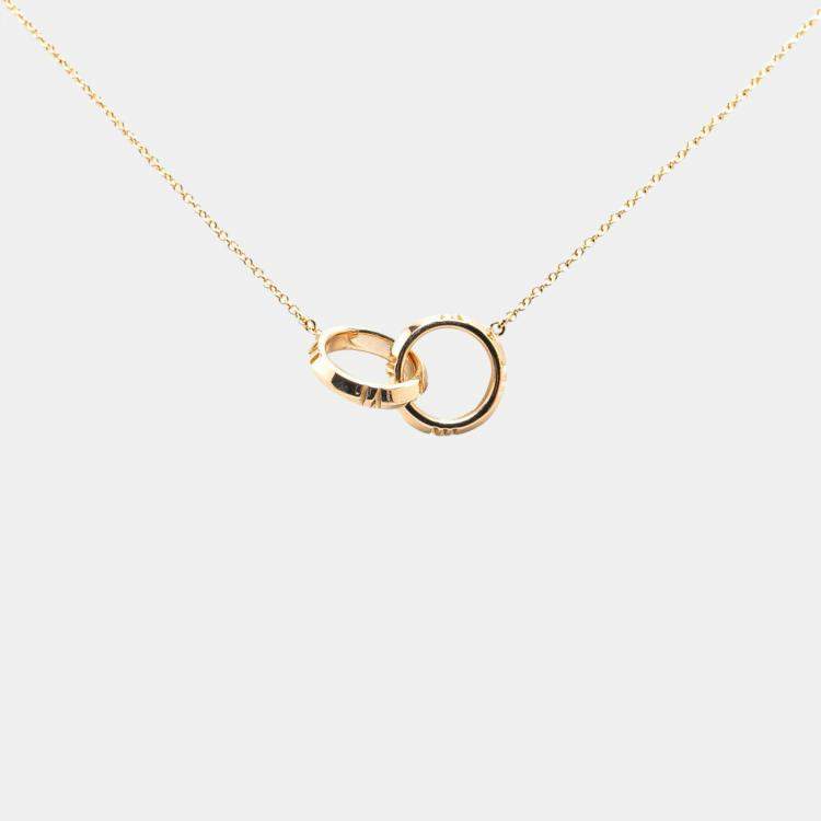 Tiffany & Co. 18K Yellow Gold Atlas X Closed Interlocking Pendant ...