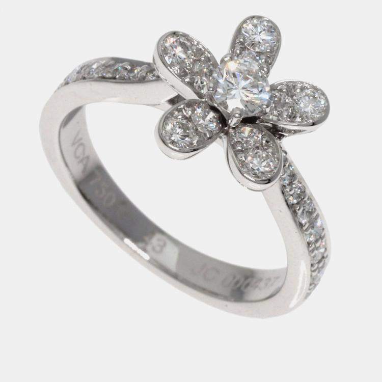 Van Cleef & Arpels 18K White Gold Socrates Diamond #43 Ring Van Cleef ...