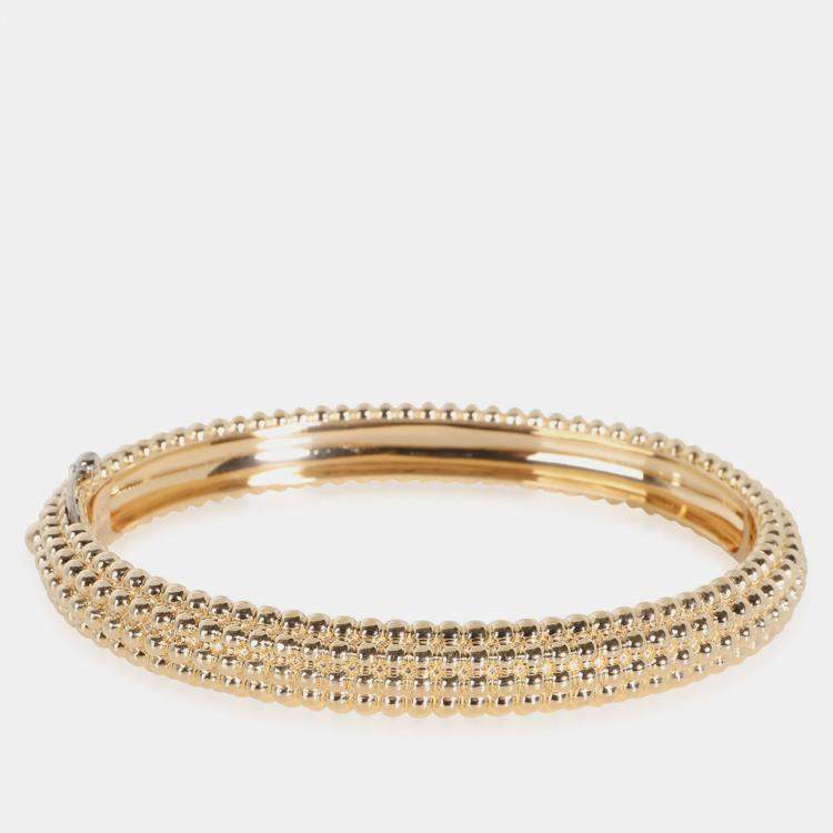 Van Cleef & Arpels 18K Yellow Gold Prelee 5 Row Bangle Bracelet Van ...