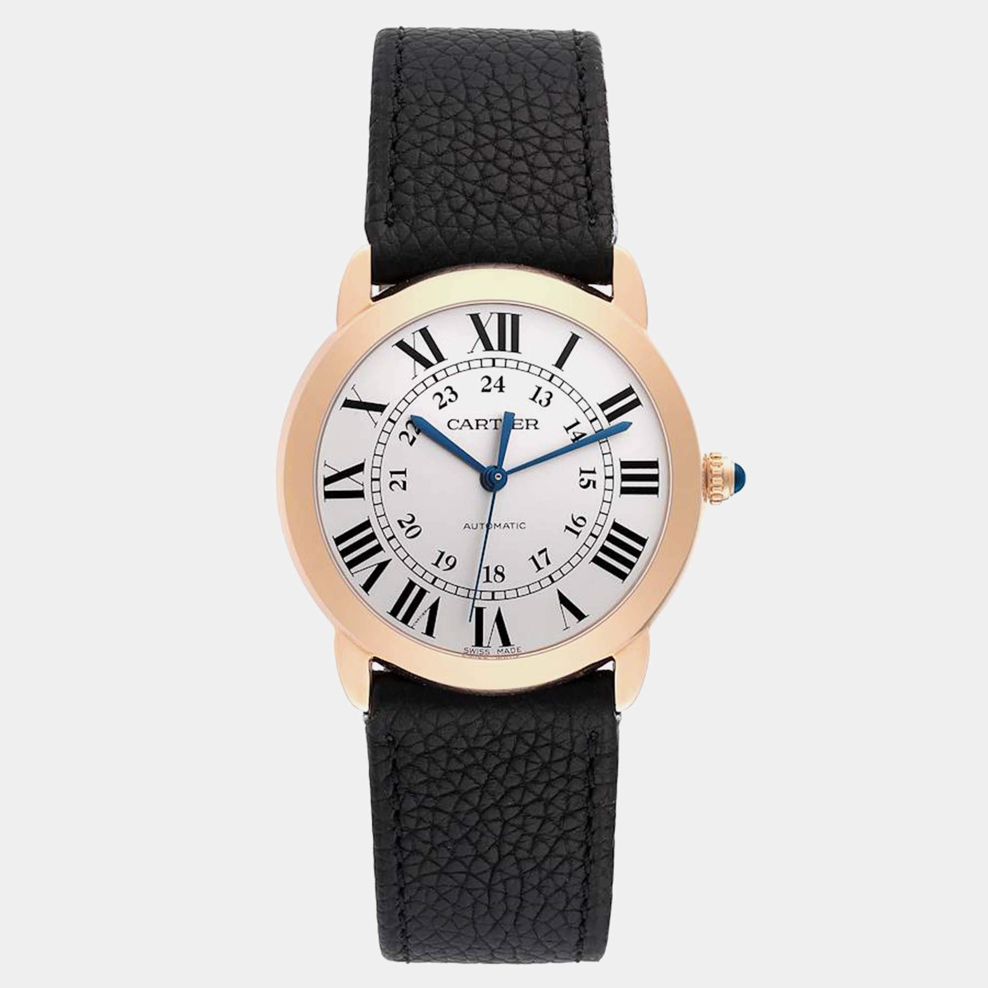 Cartier Ronde Solo Steel Rose Gold Automatic Men's Watch 36 mm Cartier ...