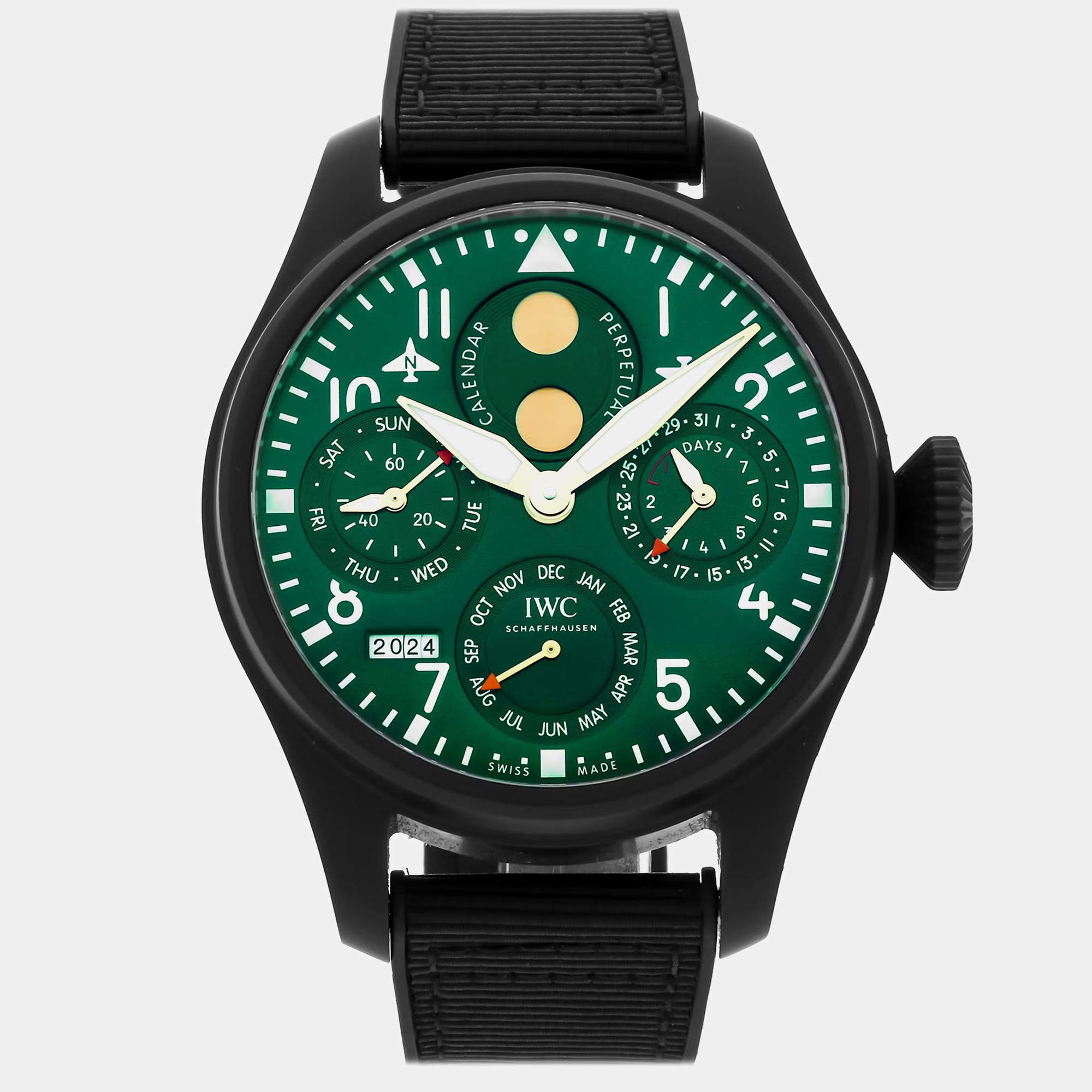 IWC Green Ceramic Big Pilot's IW5030-05 Automatic Men's Wristwatch 46 ...