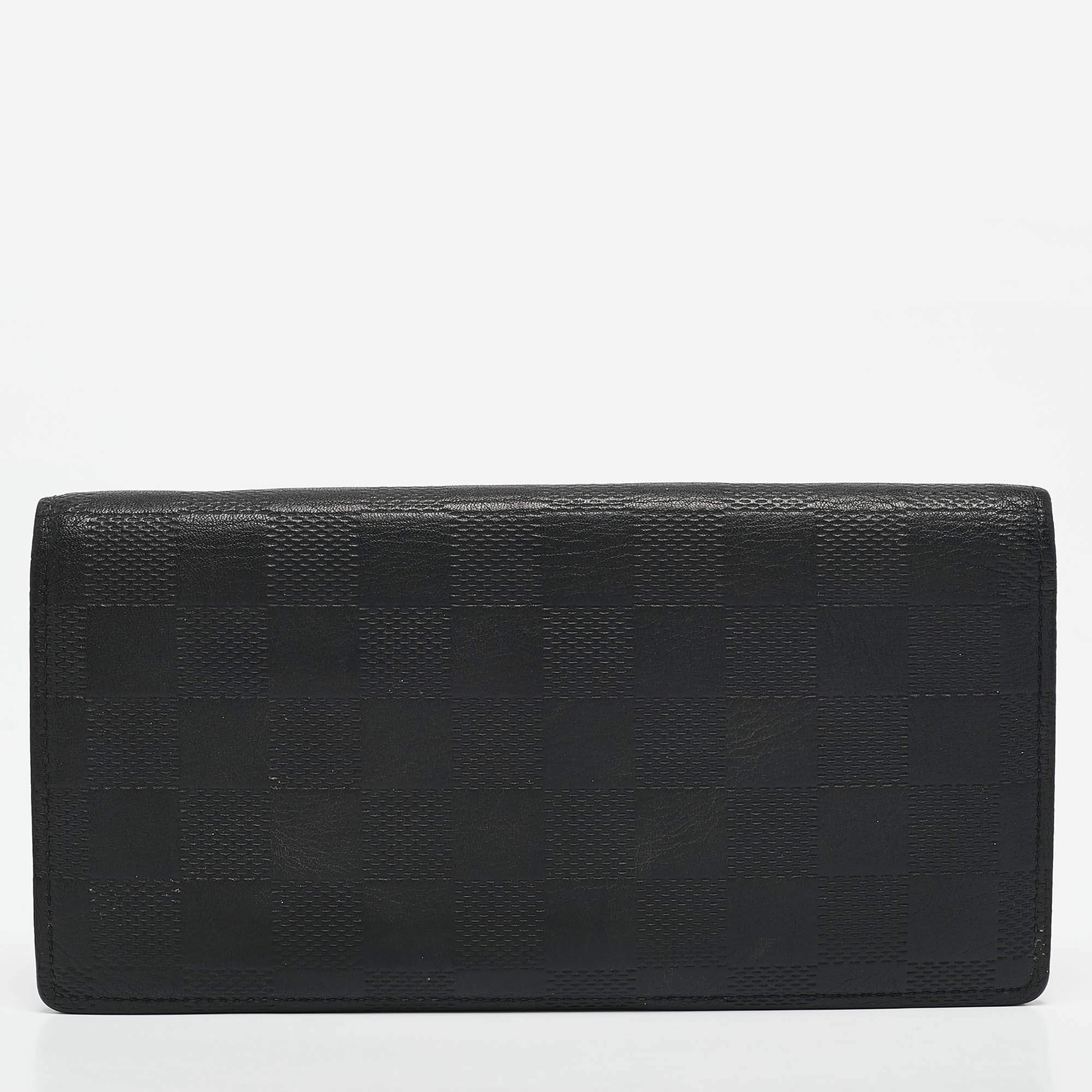 Louis Vuitton Black Damier Infini Leather Brazza Wallet