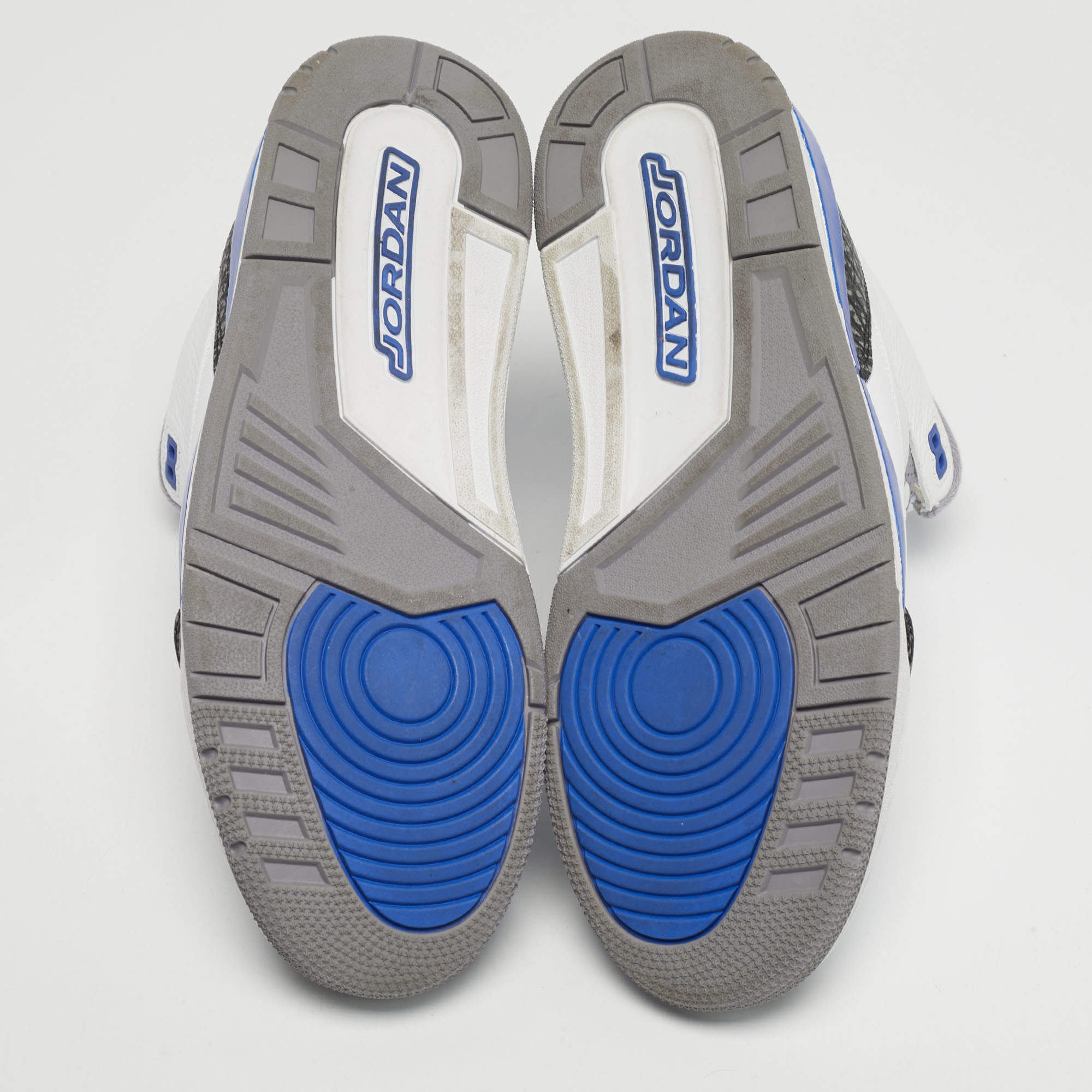 Air Jordans Jordan 3 Size 45 Tricolor Leather High Top Sneakers Air ...