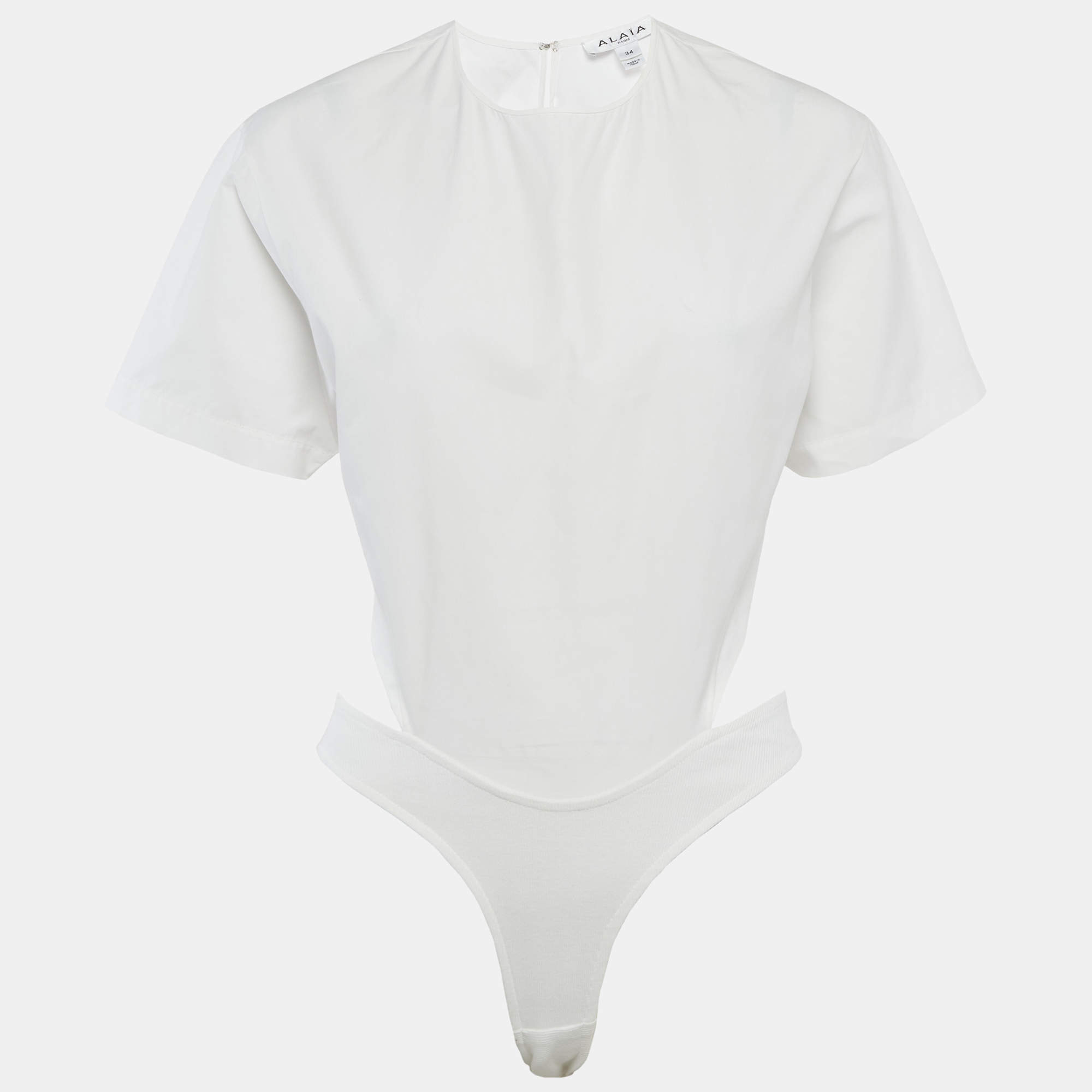 Alaia White Cotton Dickey Bodysuit S Alaia | TLC US