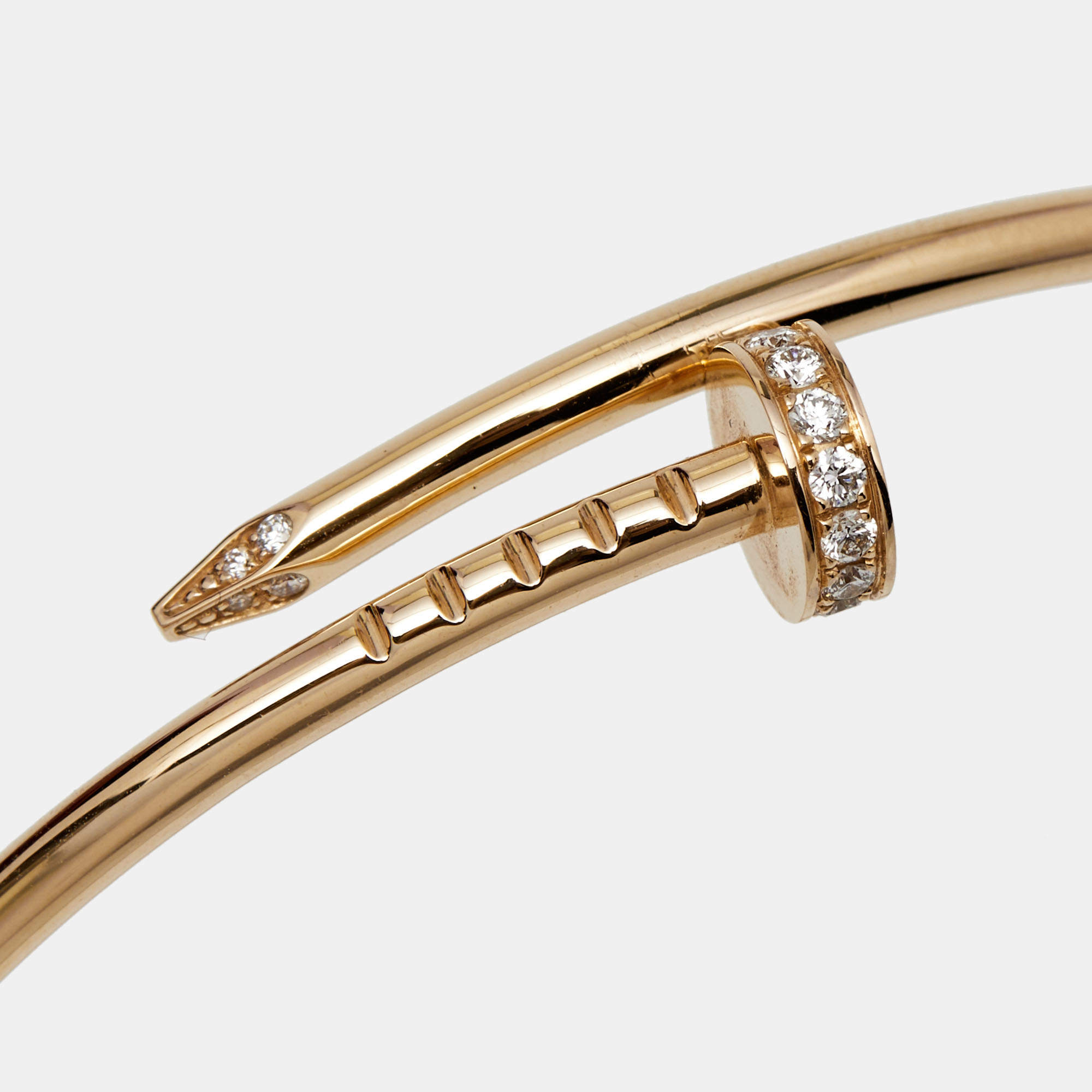 Cartier Juste Un Clou Diamonds 18k Rose Gold Small Model Bracelet 15 Cartier TLC