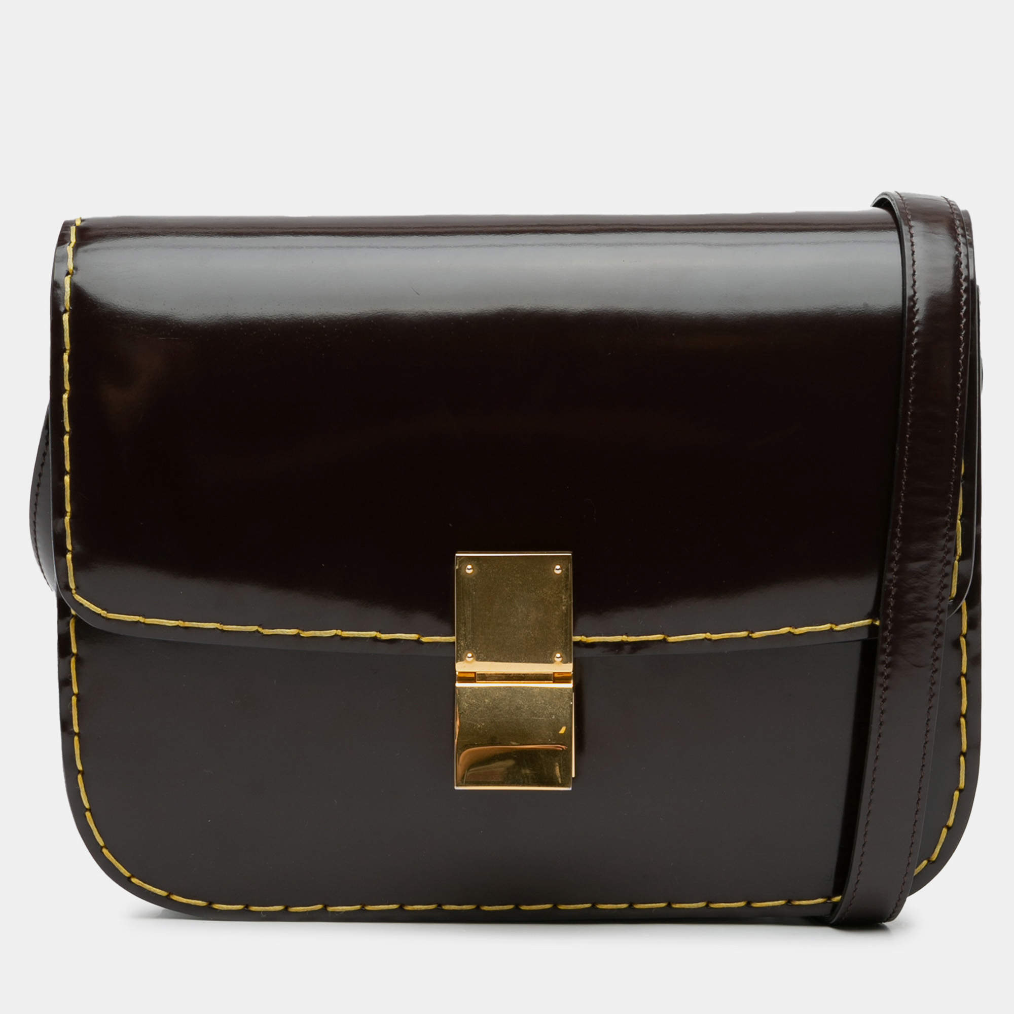 Celine Medium Patent Classic Box Celine | The Luxury Closet