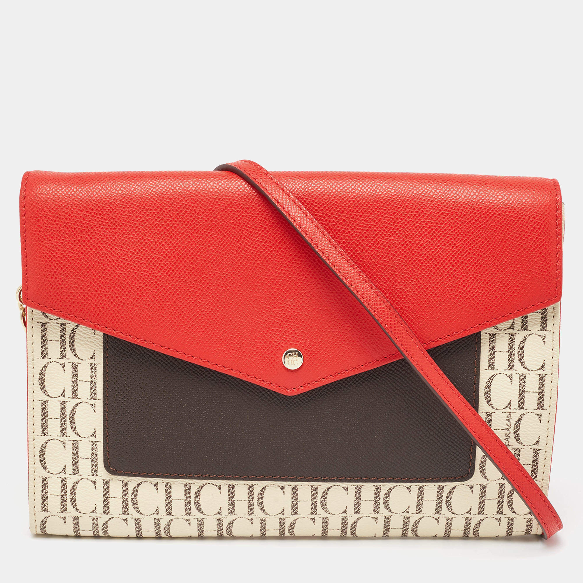 CH Carolina Herrera Multicolor Signature Coated Canvas and Leather ...