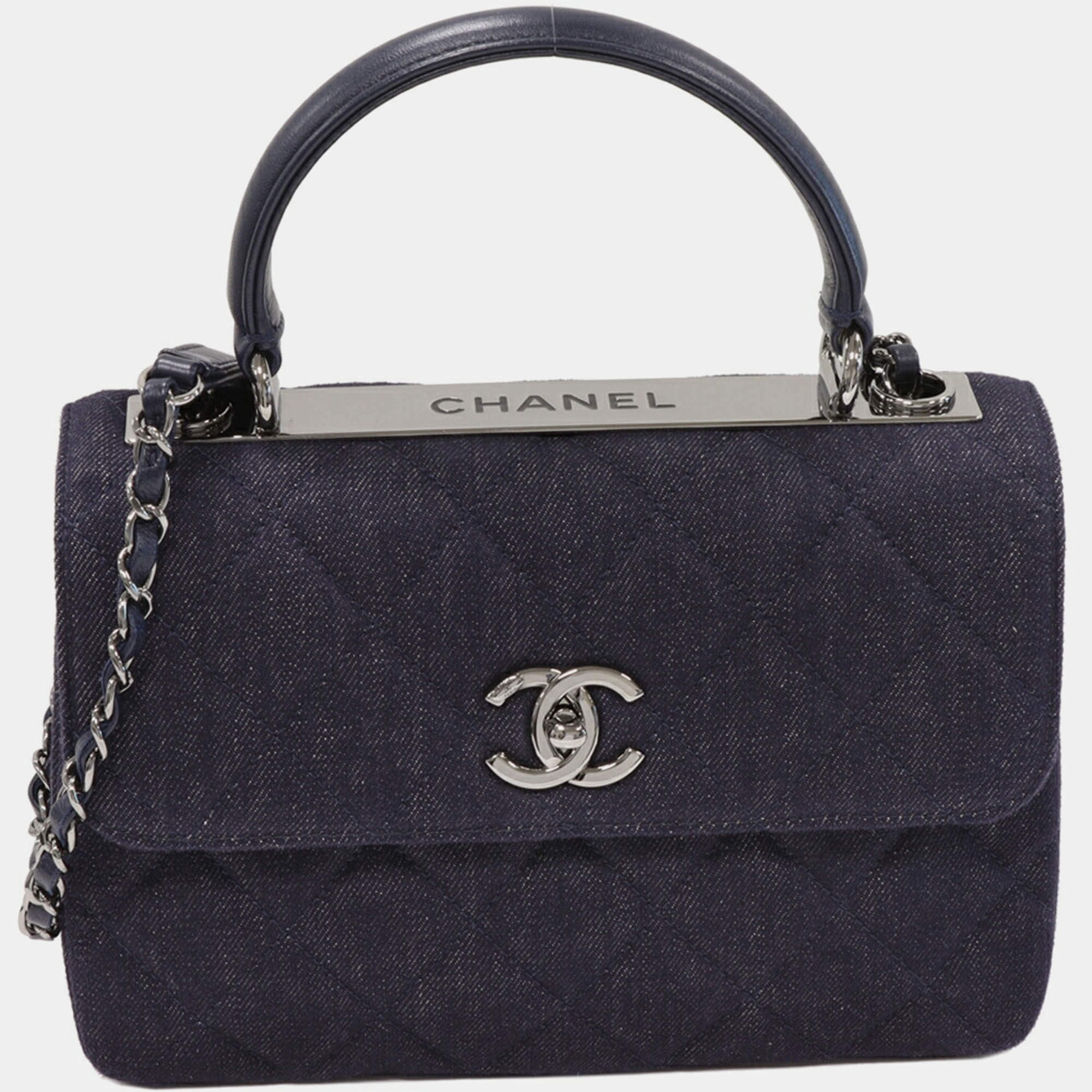Chanel Blue Denim Trendy CC Top Handle Bag Chanel | The Luxury Closet