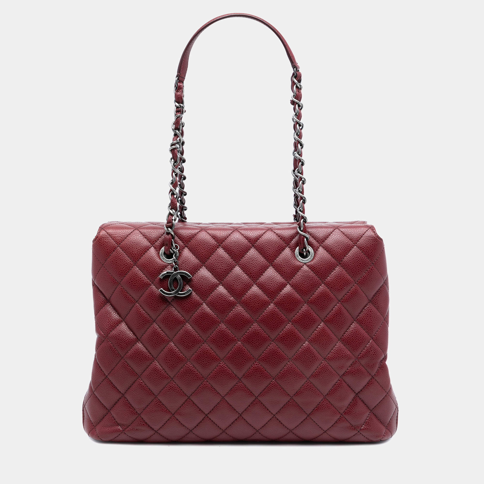 Chanel Red Large CC Quilted Caviar City Shopping Tote Chanel | TLC