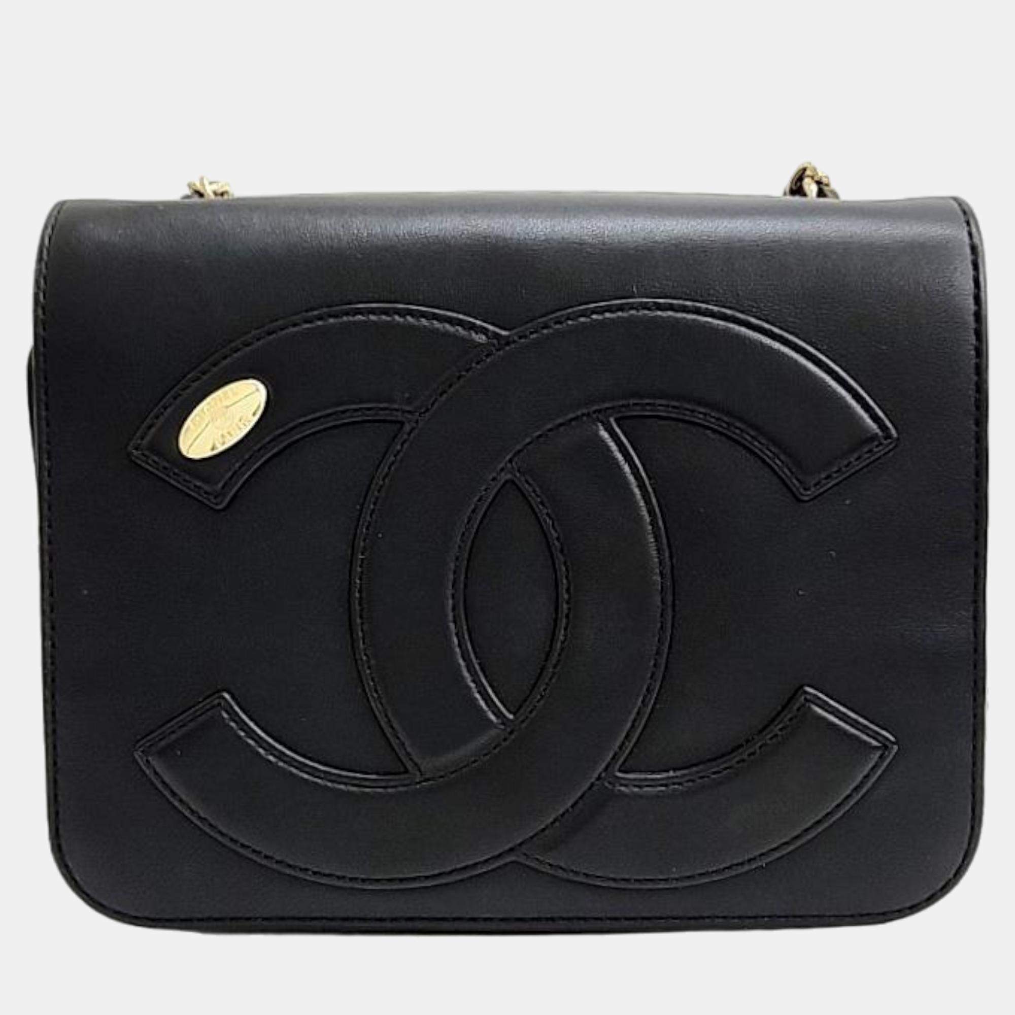 Chanel Black Leather CC Mania Flap Shoulder Bag Chanel | The Luxury Closet