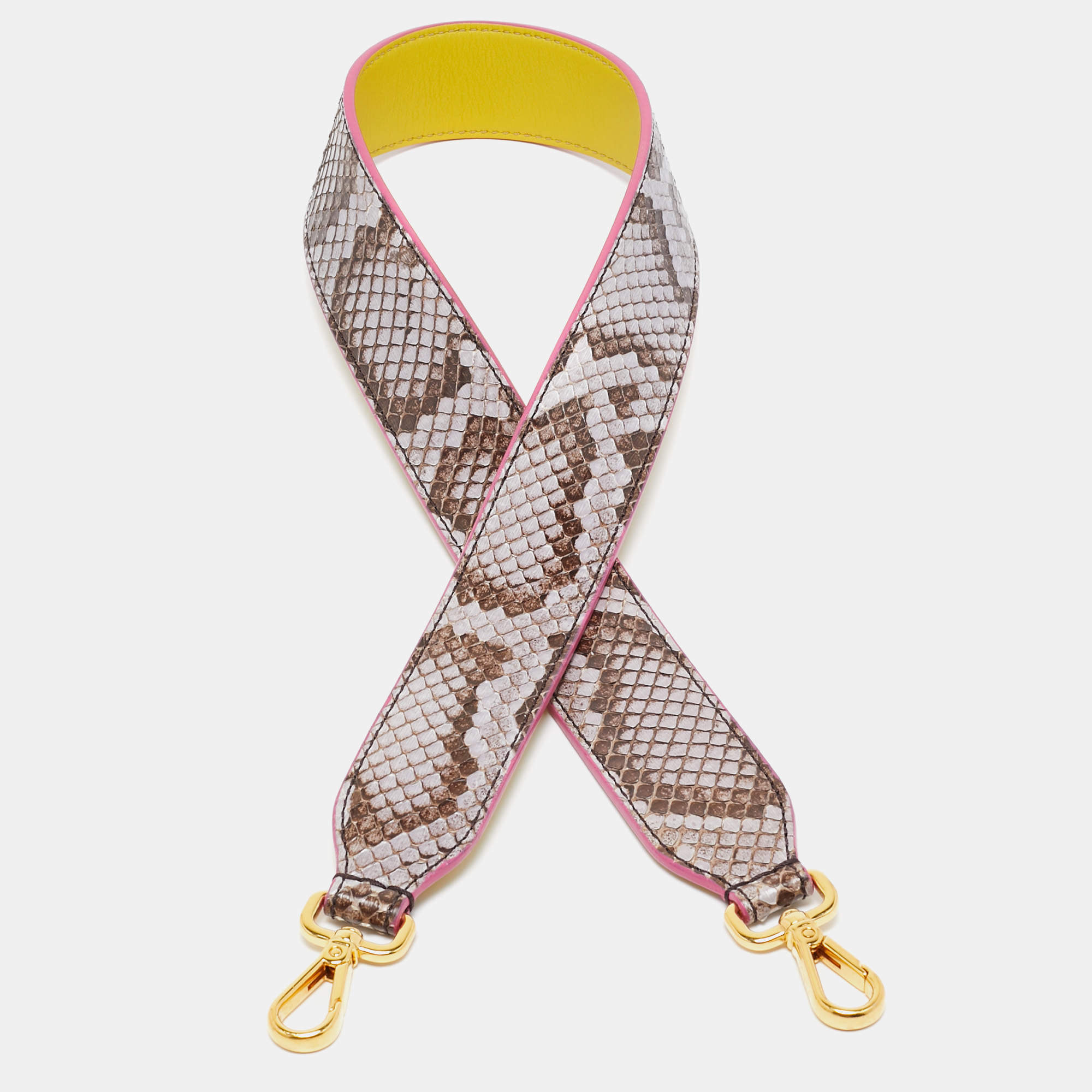 Fendi Multicolor Python Strap You Shoulder Bag Strap Fendi | The Luxury ...