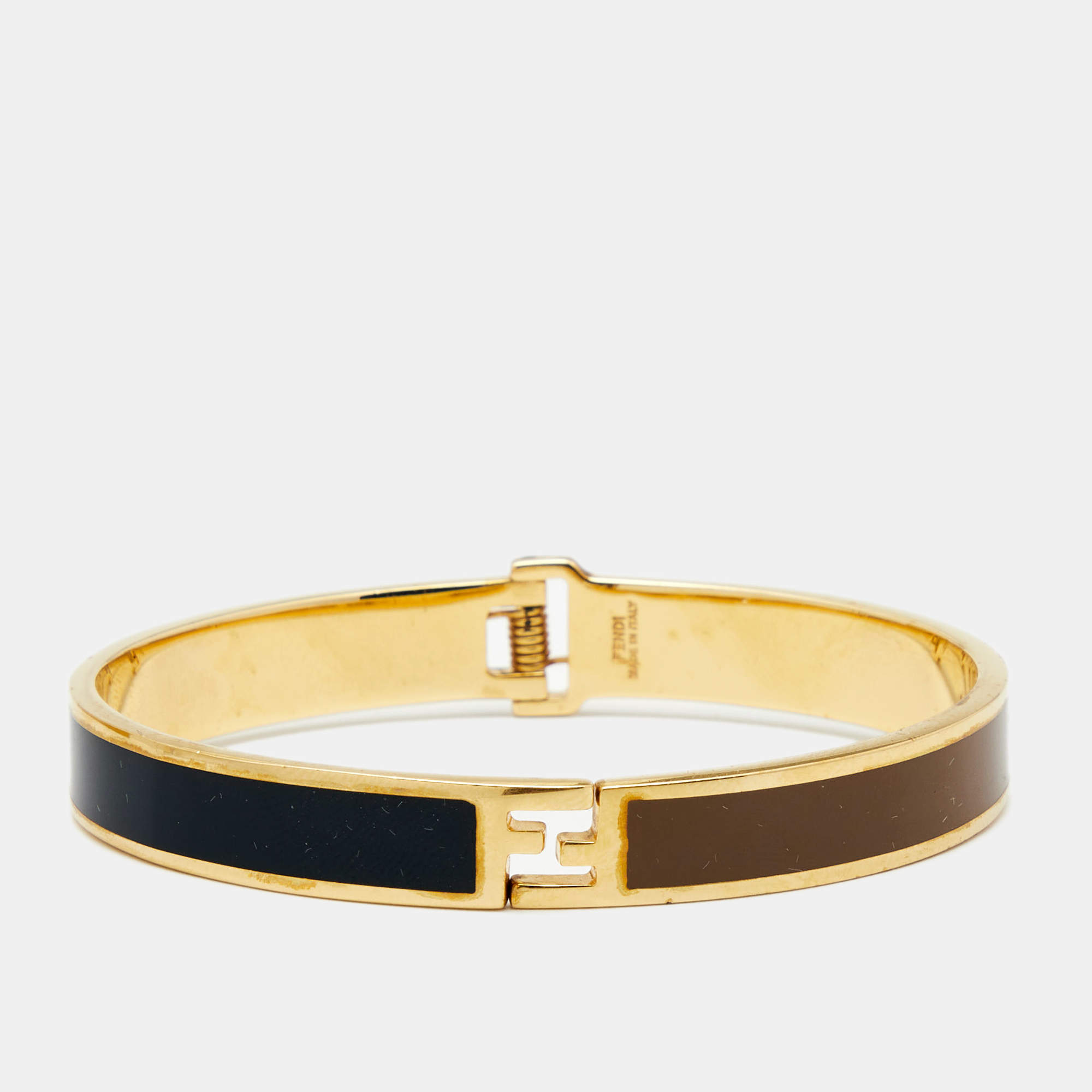 Fendi The Fendista Bicolor Enamel Gold Tone Bracelet L Fendi | The ...