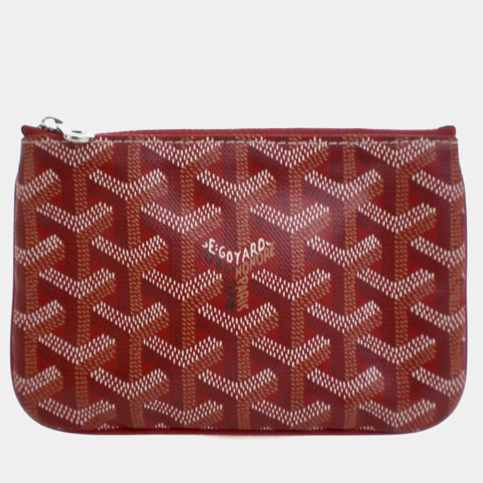 Goyard Goyardine Senat Red Canvas Pouch Goyard | TLC