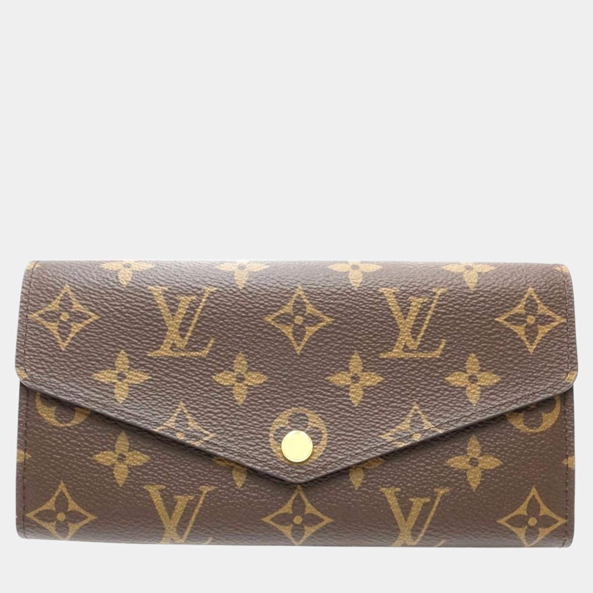 Louis Vuitton Brown Canvas Monogram Sarah Wallet Louis Vuitton | The ...