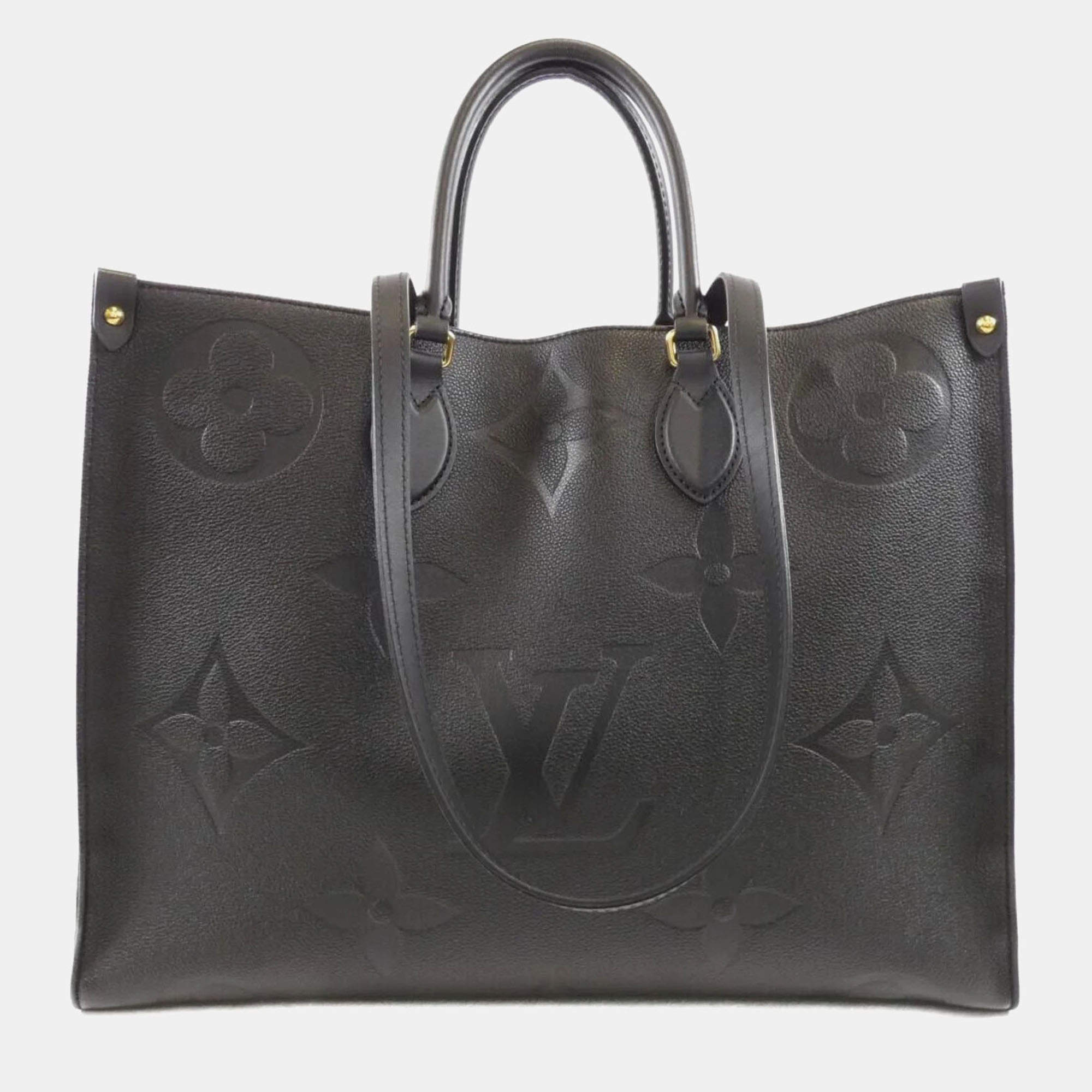 Louis Vuitton On The Go GM Monogram Empreinte Leather Tote Bag Louis ...