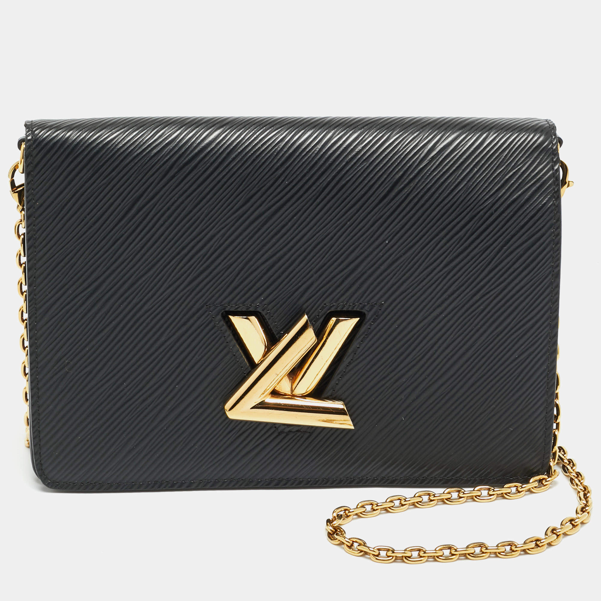 Louis Vuitton Twist Belt Black Epi Leather Chain Pouch Louis Vuitton | TLC