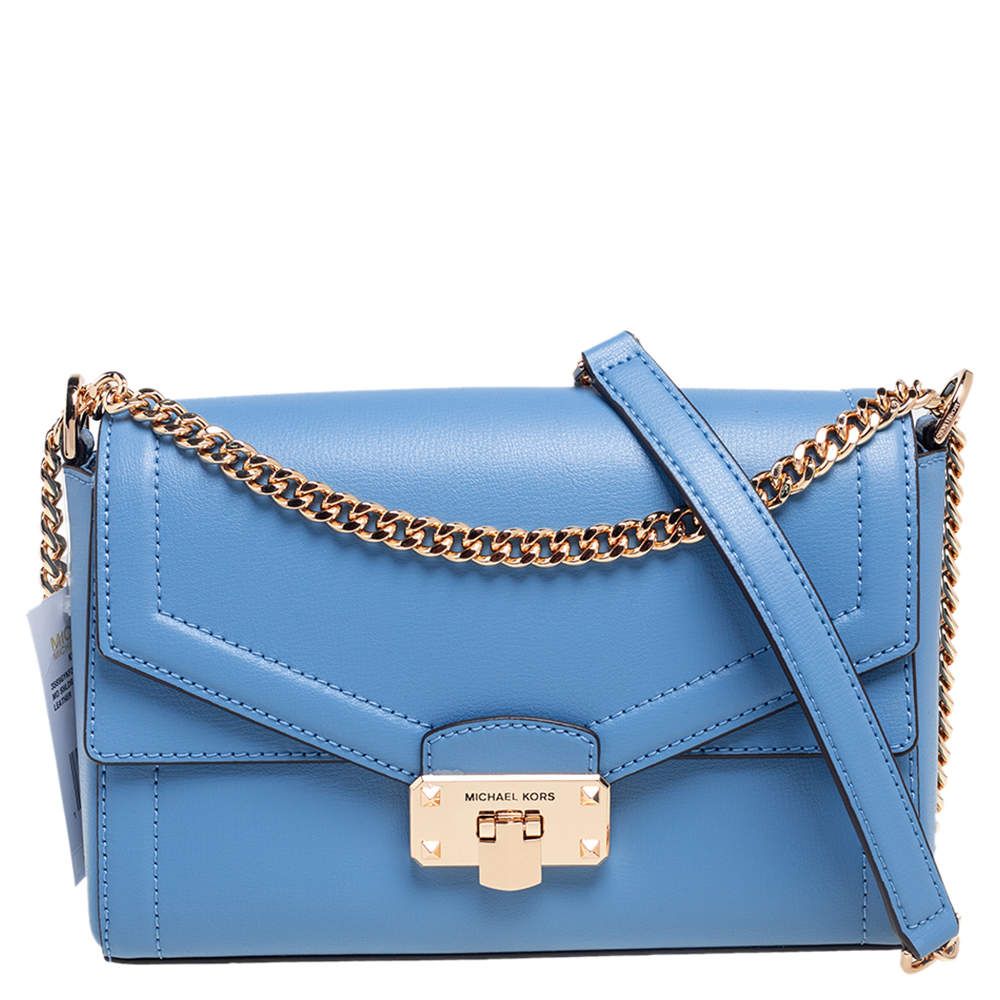 Michael Kors Blue Leather Kinsley Shoulder bag Michael Kors | The ...