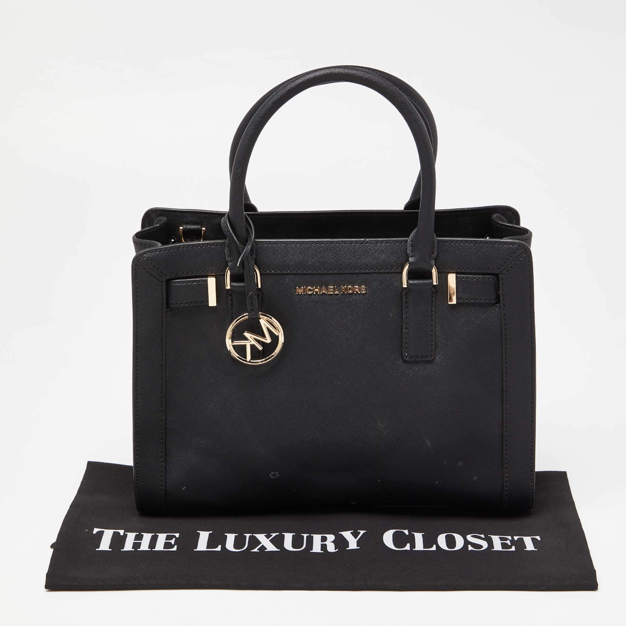 Michael Kors Black Saffiano Leather Dillon North South Tote Michael Kors TLC