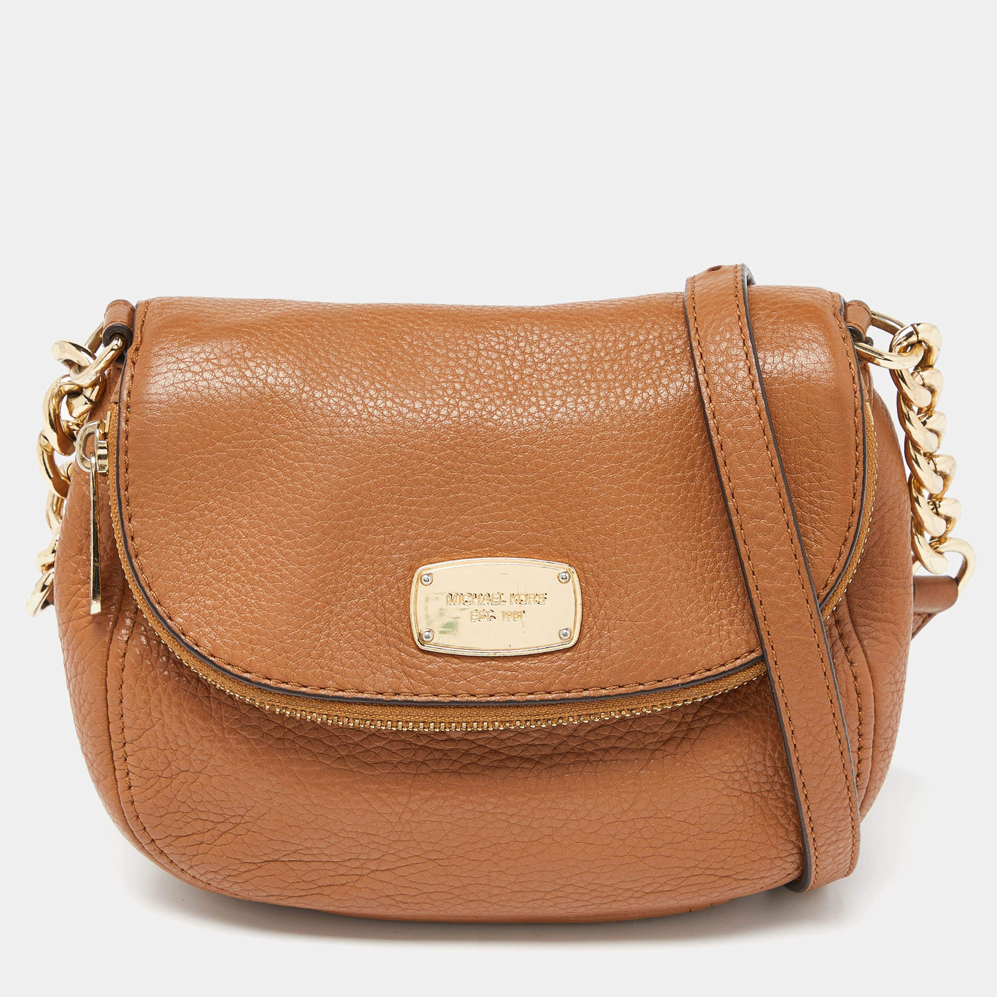 MICHAEL Michael Kors Brown Leather Bedford Crossbody Bag MICHAEL Michael Kors TLC