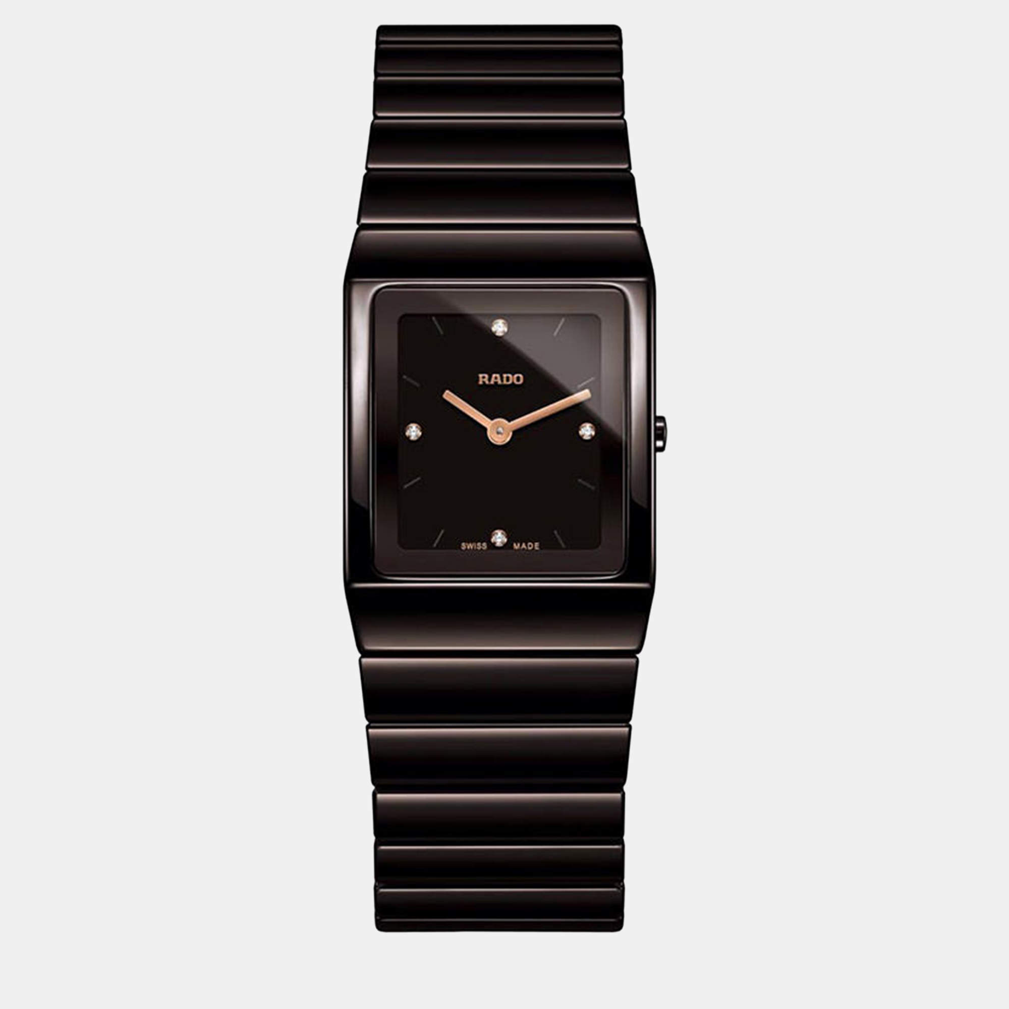 Rado Brown ceramic watch 22.9 mm Rado | The Luxury Closet