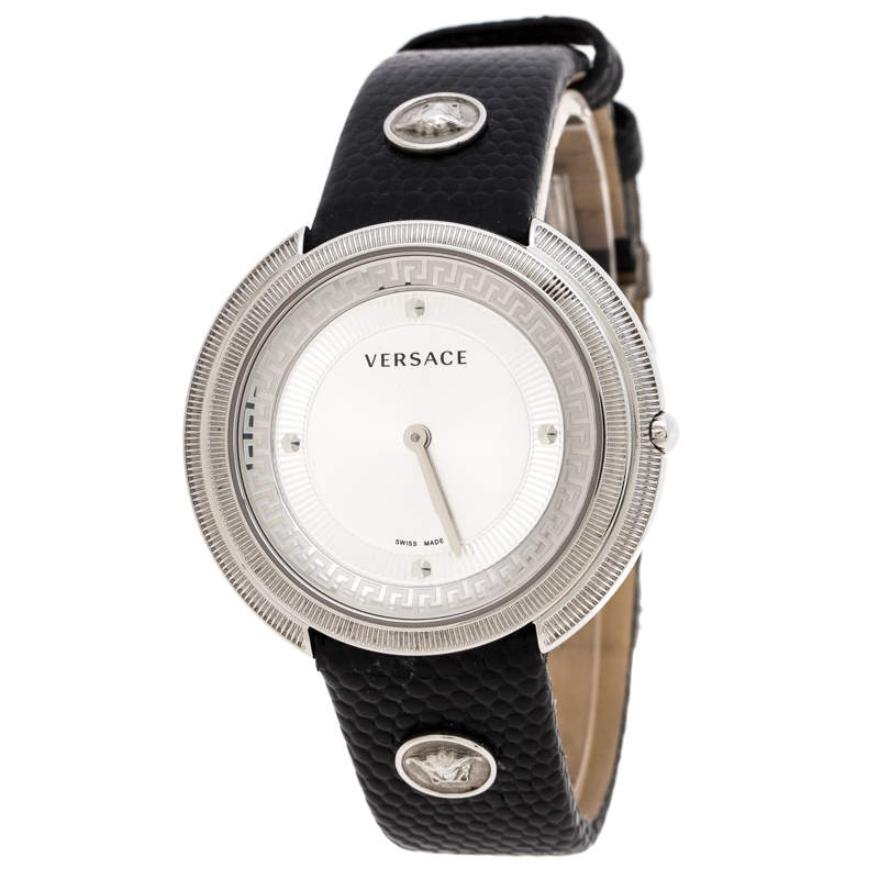 Versace Silver Stainless Steel Thea A7Q Women's Wristwatch 39MM Versace ...