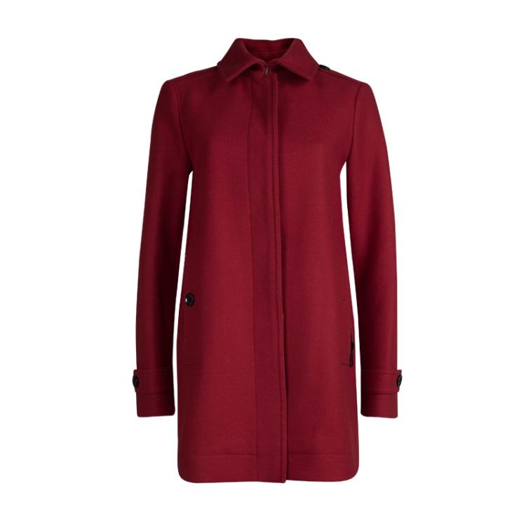 Red Burberry Wool Trench Coat Tradingbasis