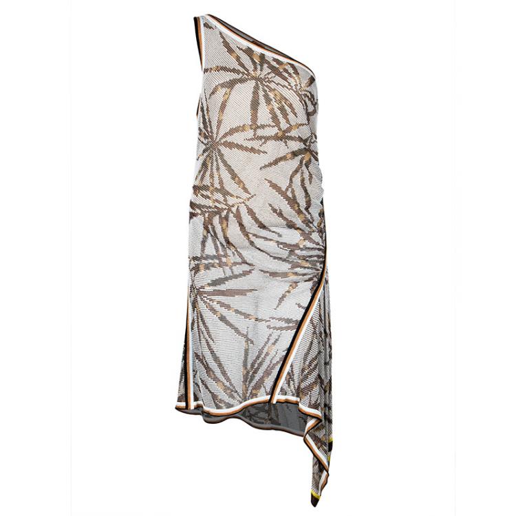 Missoni Brown One Shoulder Dress M Missoni | The Luxury Closet Missoni Brown One Shoulder Dress M Missoni | The Luxury Closet
