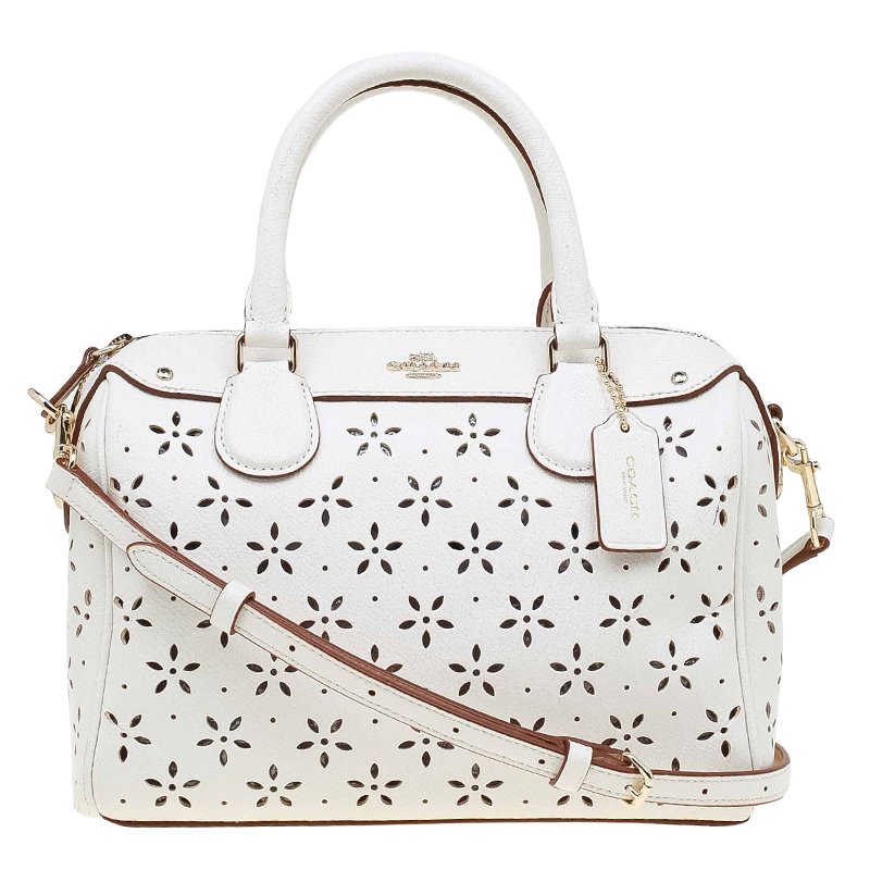Coach White Leather Mini Laser Cut Bennett Satchel Coach | TLC