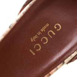 Gucci Maroon Python Mischa Ankle Strap Tassel Loafer Pumps Size 38 Gucci | TLC