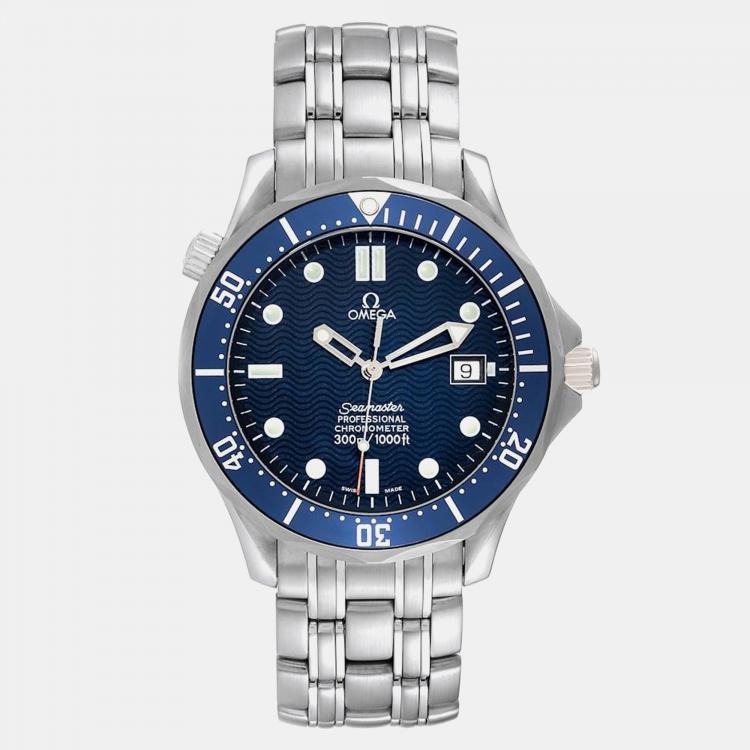 Omega Blue Stainless Steel Seamaster 2531.80.00 Automatic Men's ...