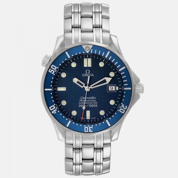 Omega Blue Stainless Steel Seamaster 2531.80.00 Automatic Men's ...