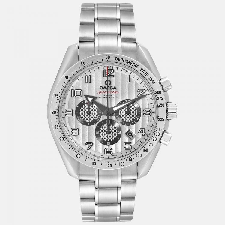 Omega Silver Stainless Steel Speedmaster 321.10.44.50.02.001 Automatic ...