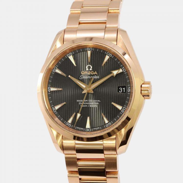 Omega Grey 18k Rose Gold Seamaster Aqua Terra 231.50 .39.21.06.003 ...