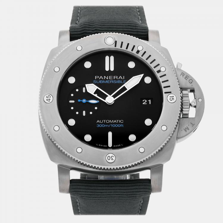 Panerai Black Titanium Submersible PAM02305 Automatic Men's Wristwatch ...