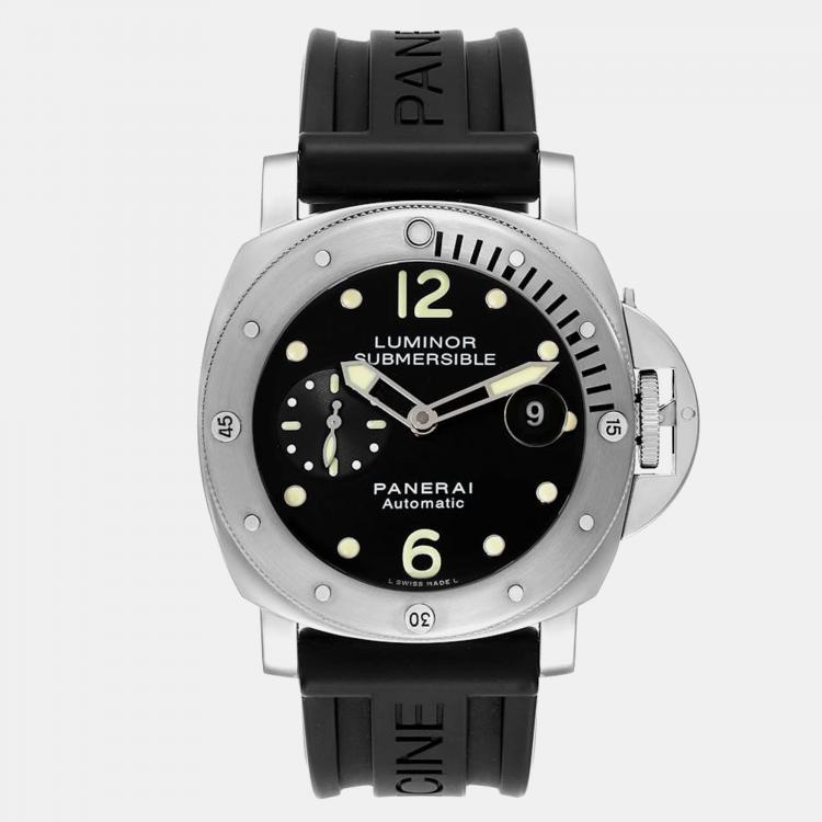 Panerai Black Titanium Luminor Submersible Automatic Men's Wristwatch ...