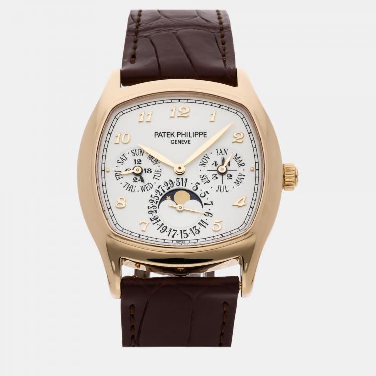 Patek Philippe Ivory 18 Yellow Gold Complications Automatic Men's ...